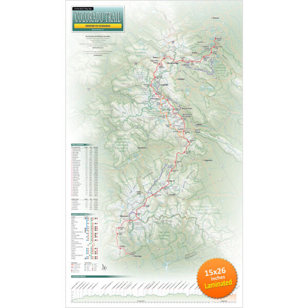 The Colorado Trail Map Poster | Erik the Black's Hiking Maps