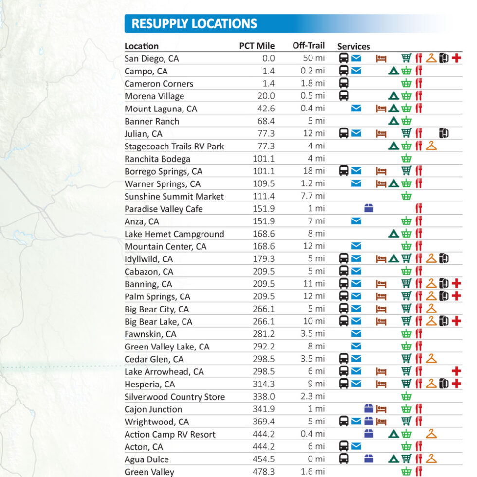 Erik the Black's Pacific Crest Trail Map - Laminated Wall Map
